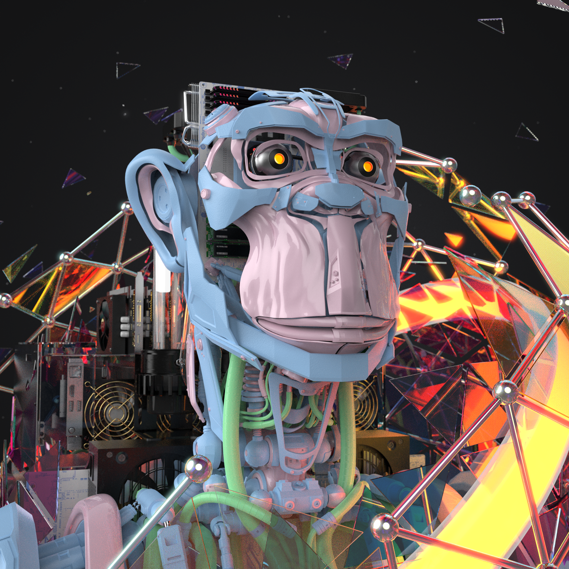 Chiptos X Ape Robot Chimp PC Aesthetic Robot PFP Avatar Scifi Robots ...