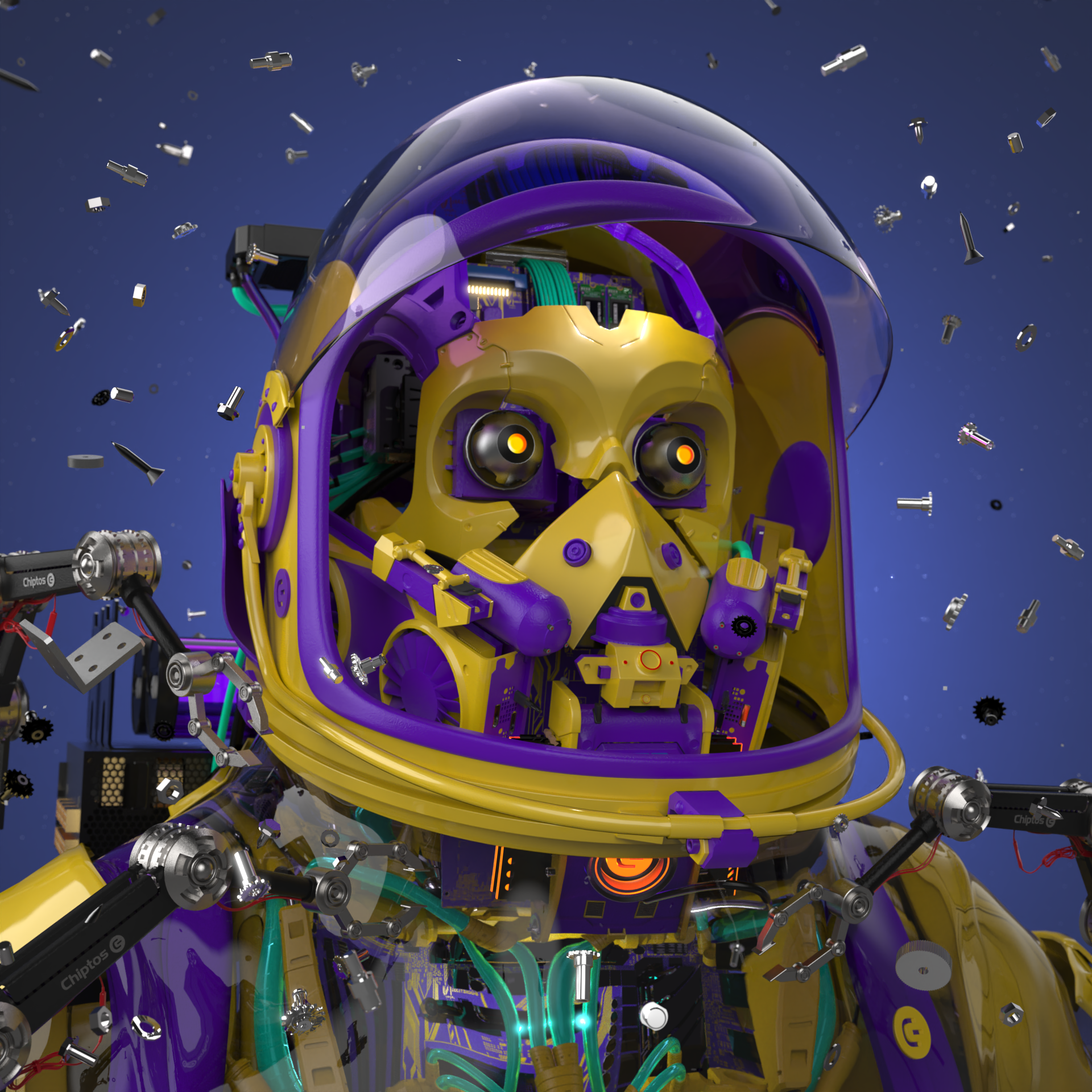Chiptos X Astronaut Space Suit Robot PC Aesthetic Robot PFP Avatar ...
