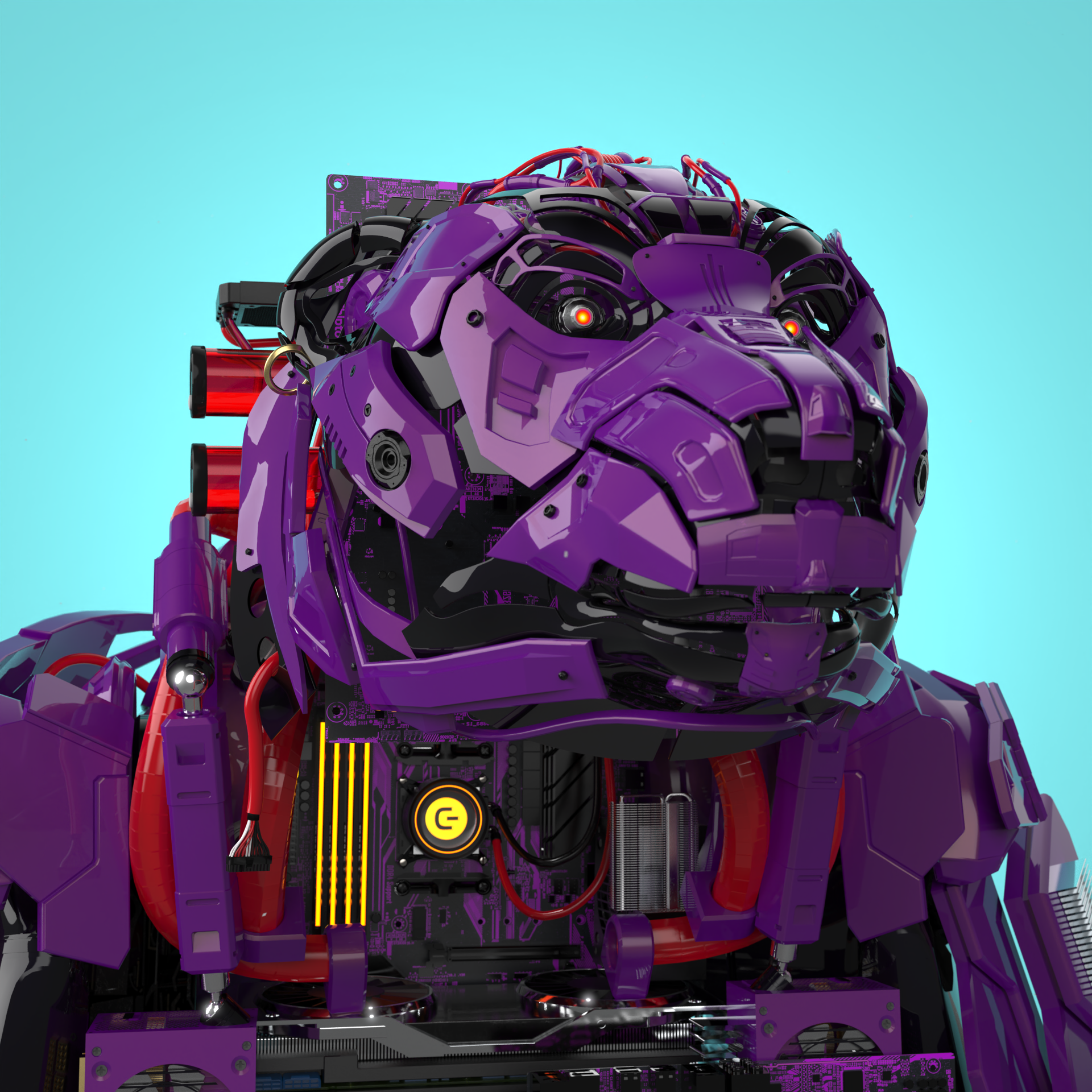 Chiptos X Bear Grizzly Robot PC Aesthetic Robot PFP Robot Profile ...