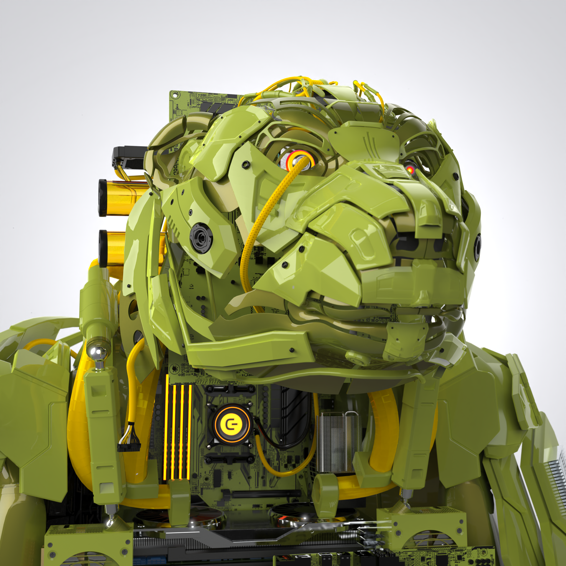 Chiptos X Bear Grizzly Robot PC Aesthetic Robot PFP Robot Profile ...