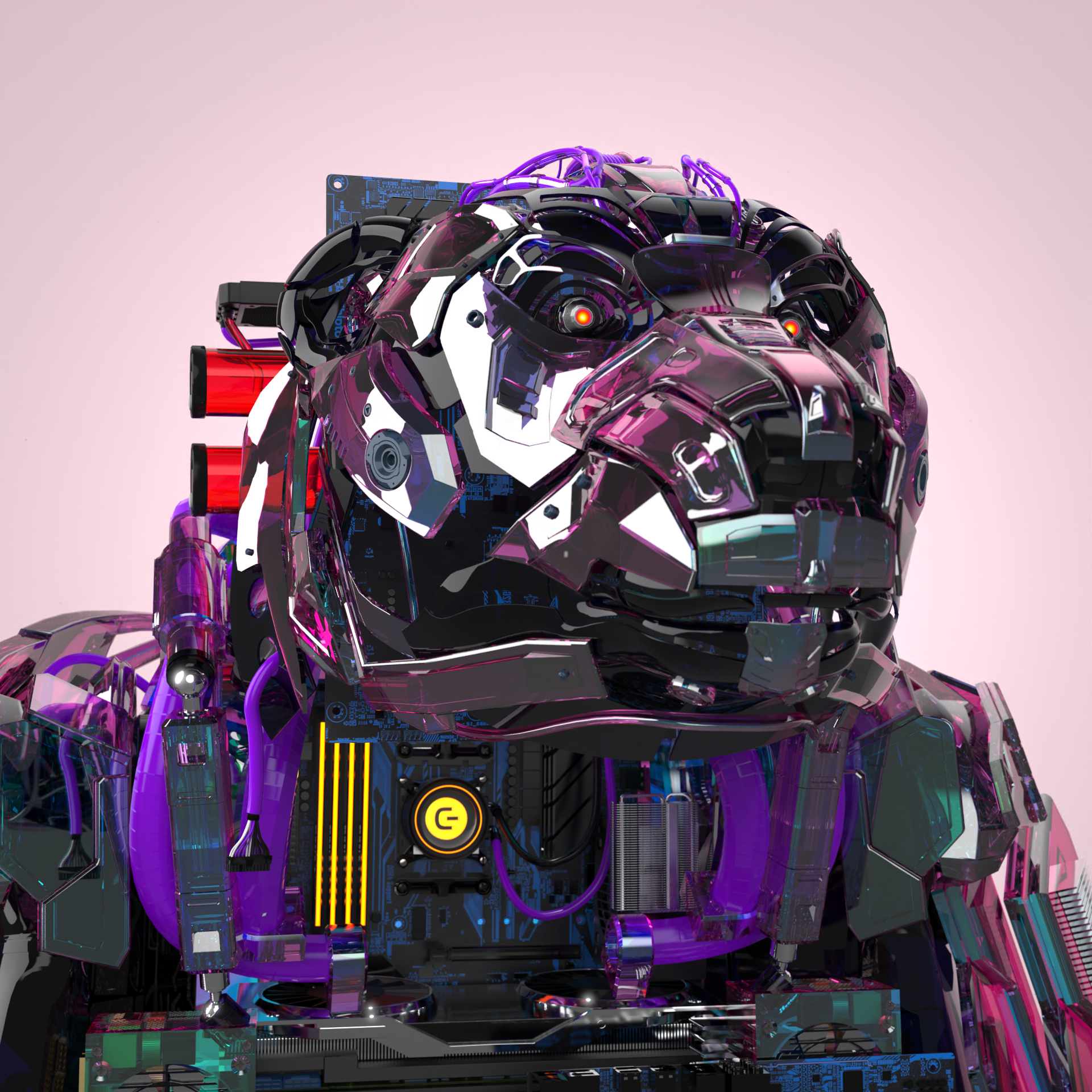 Chiptos X Bear Grizzly Robot PC Aesthetic Robot PFP Robot Profile ...