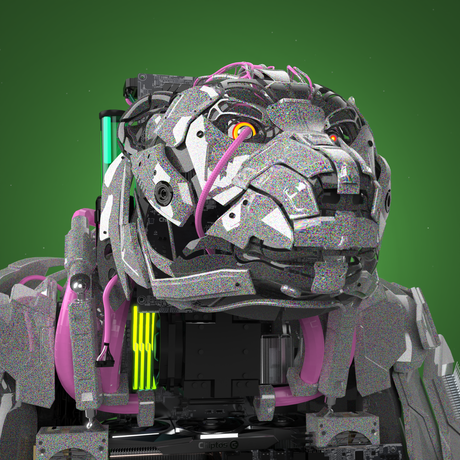 Chiptos X Bear Grizzly Robot PC Aesthetic Robot PFP Robot Profile ...