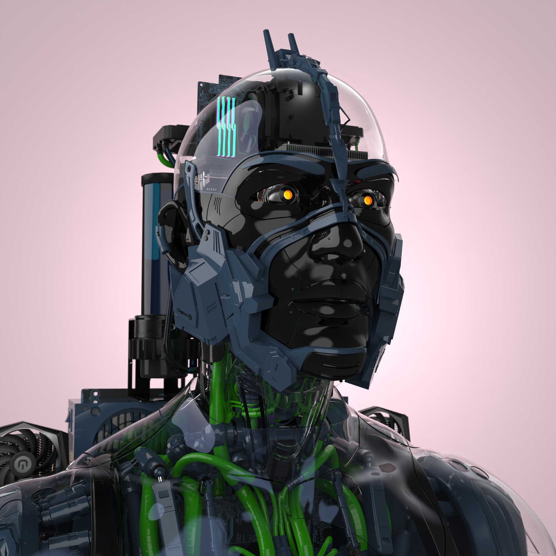 Chiptos X Daemon Human Robot Man Aesthetic Robot PFP Robot Profile ...