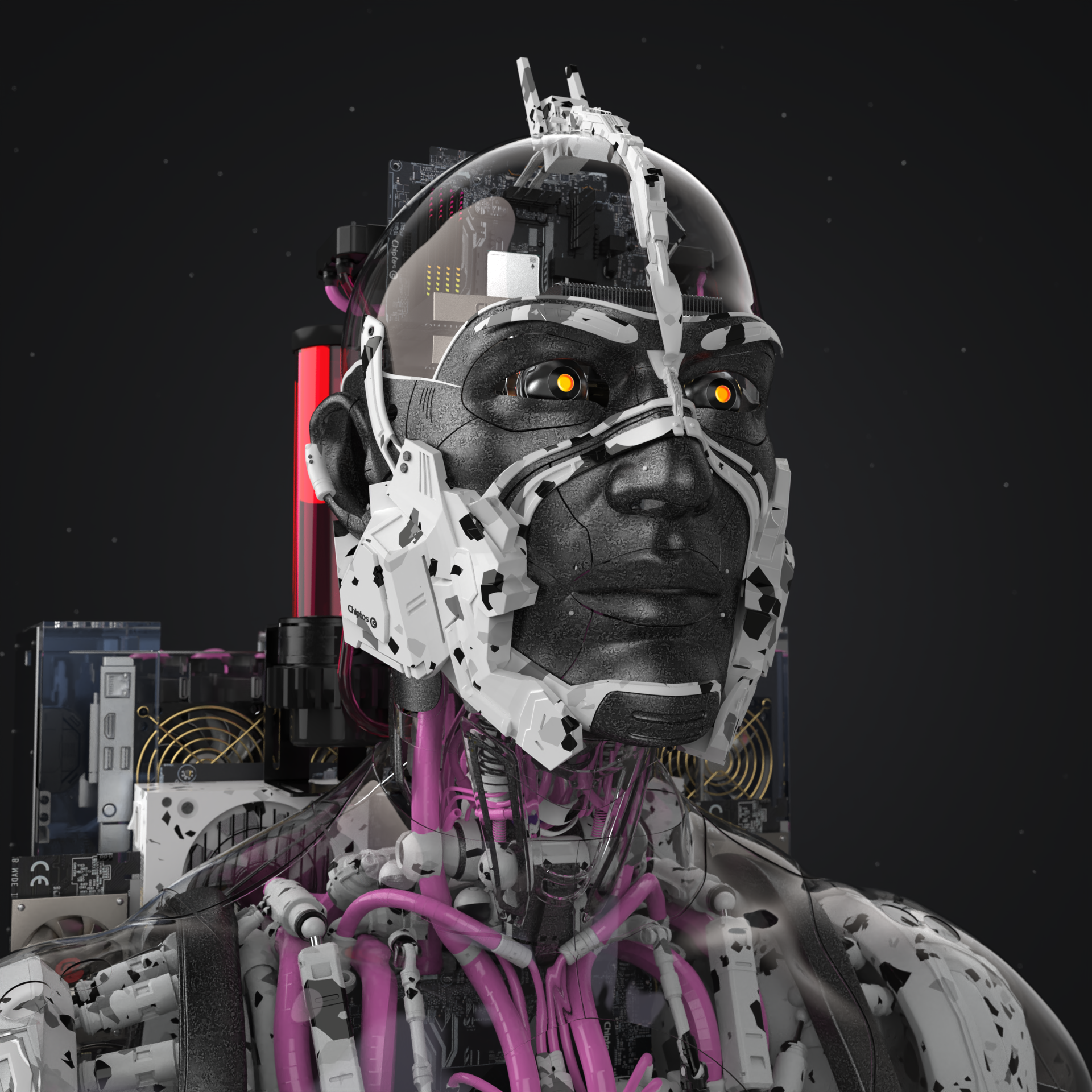 Chiptos X Daemon Human Robot Man Aesthetic Robot PFP Robot Profile ...