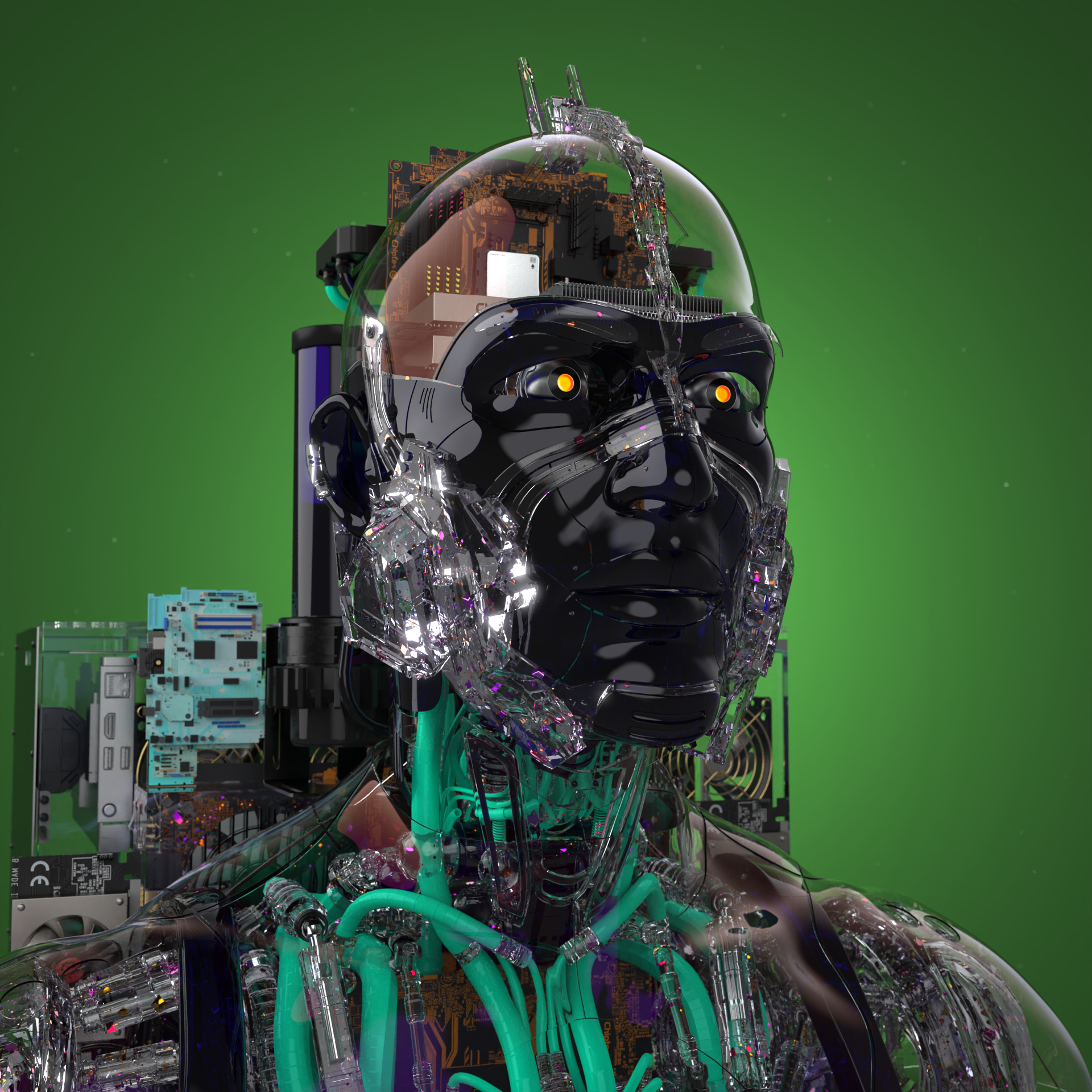 Chiptos X Daemon Human Robot Man Aesthetic Robot PFP Robot Profile ...