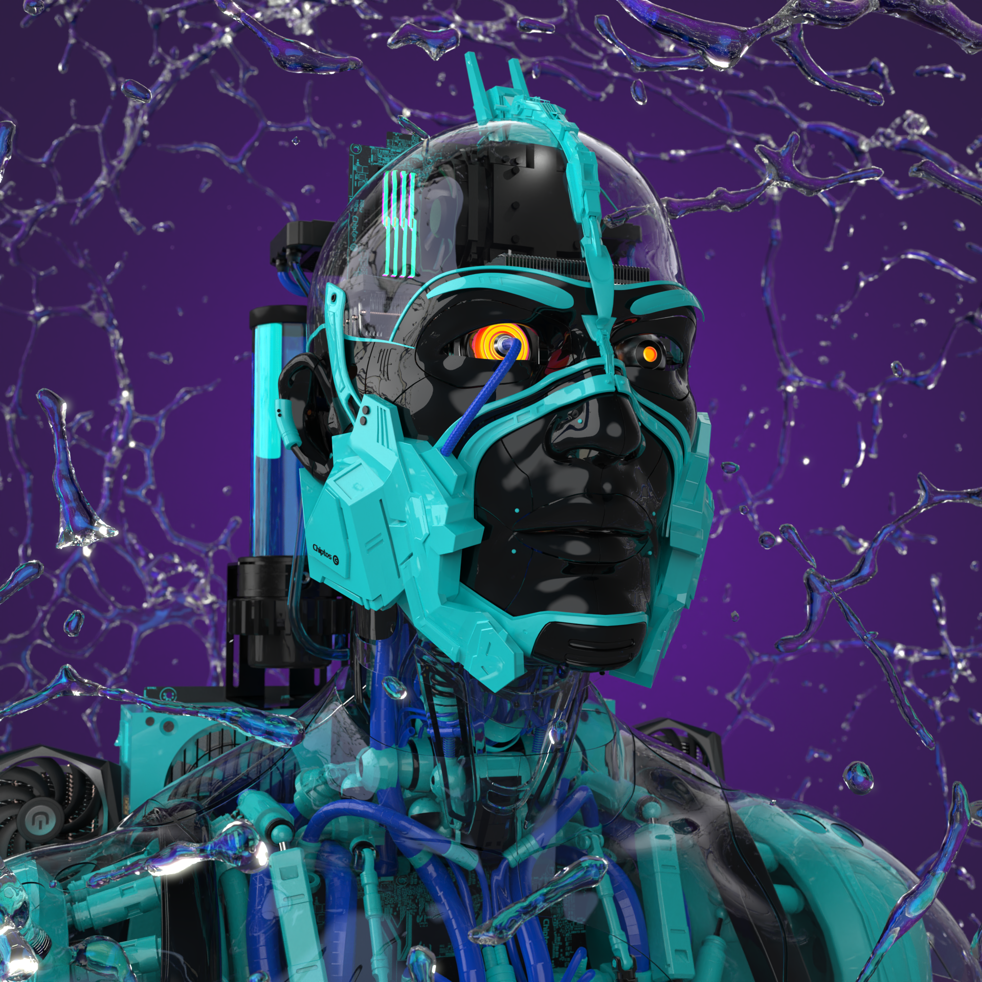 Chiptos X Daemon Human Robot Man Aesthetic Robot PFP Robot Profile ...