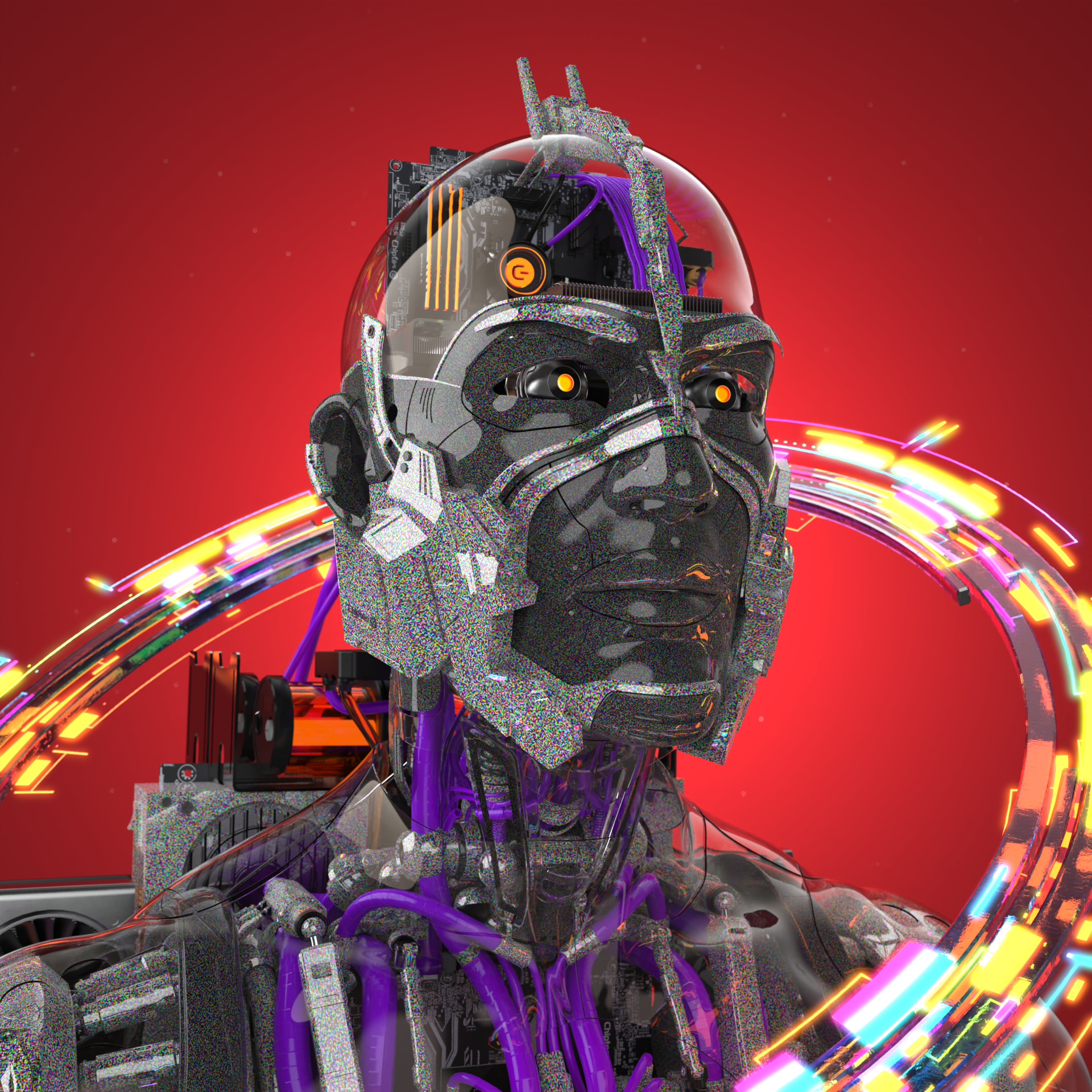 Chiptos X Daemon Human Robot Man Aesthetic Robot PFP Robot Profile ...