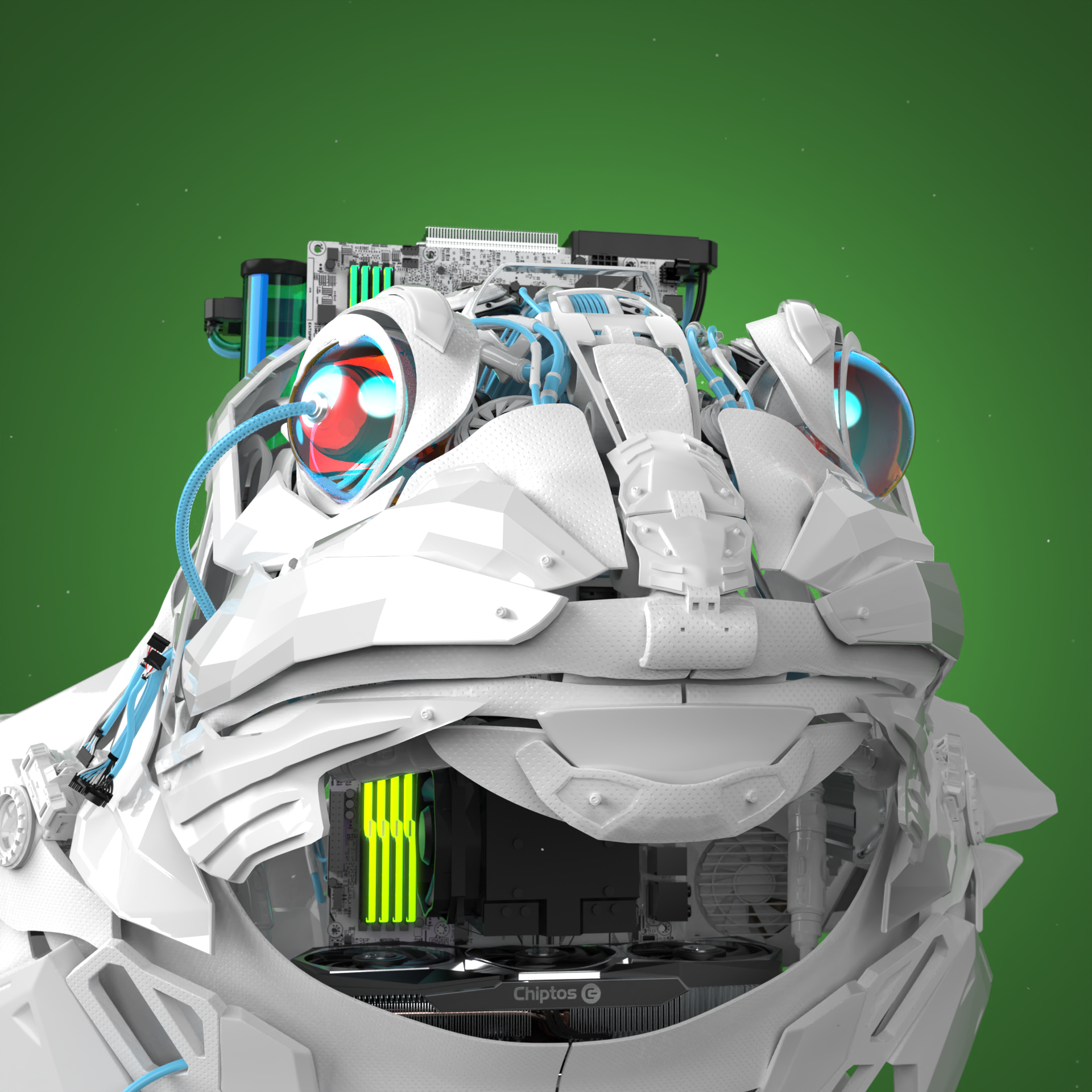 Chiptos X Frog Robot Toad Aesthetic Robot PFP Robot Profile Picture ...