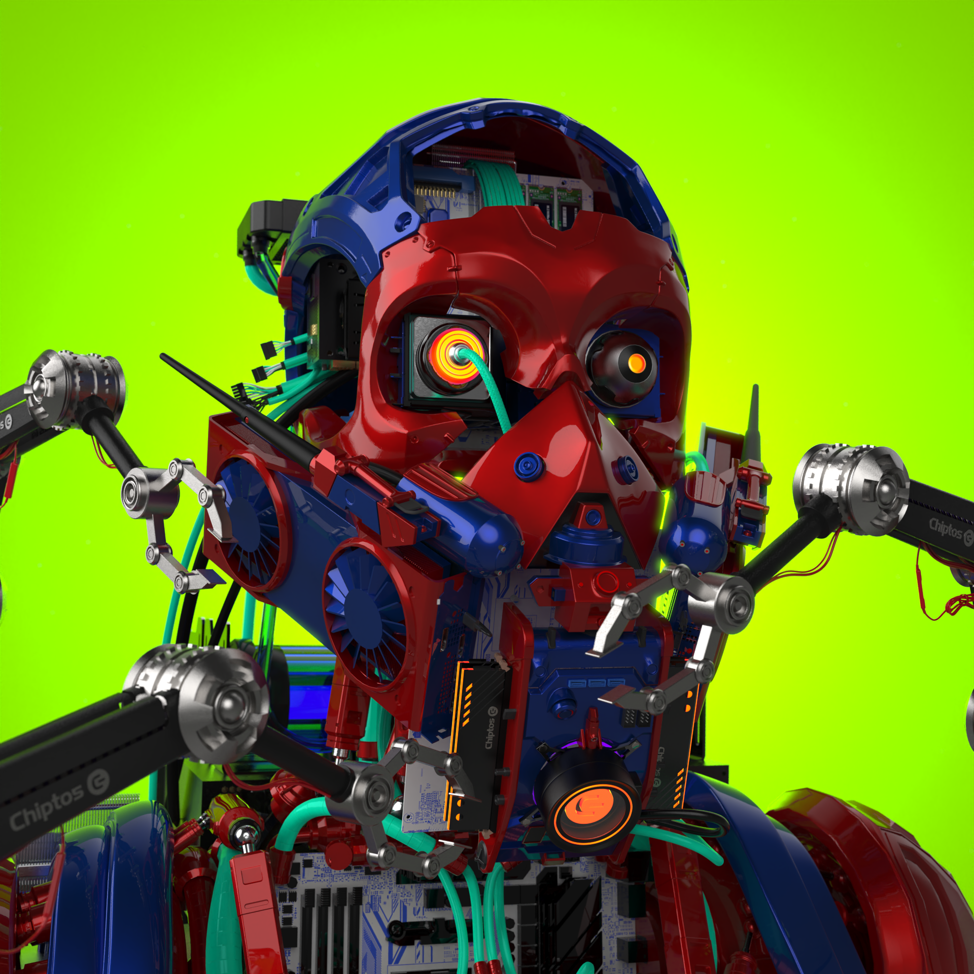 Chiptos X Pyro Robot Gas Mask Aesthetic Robot PFP Robot Profile Picture ...