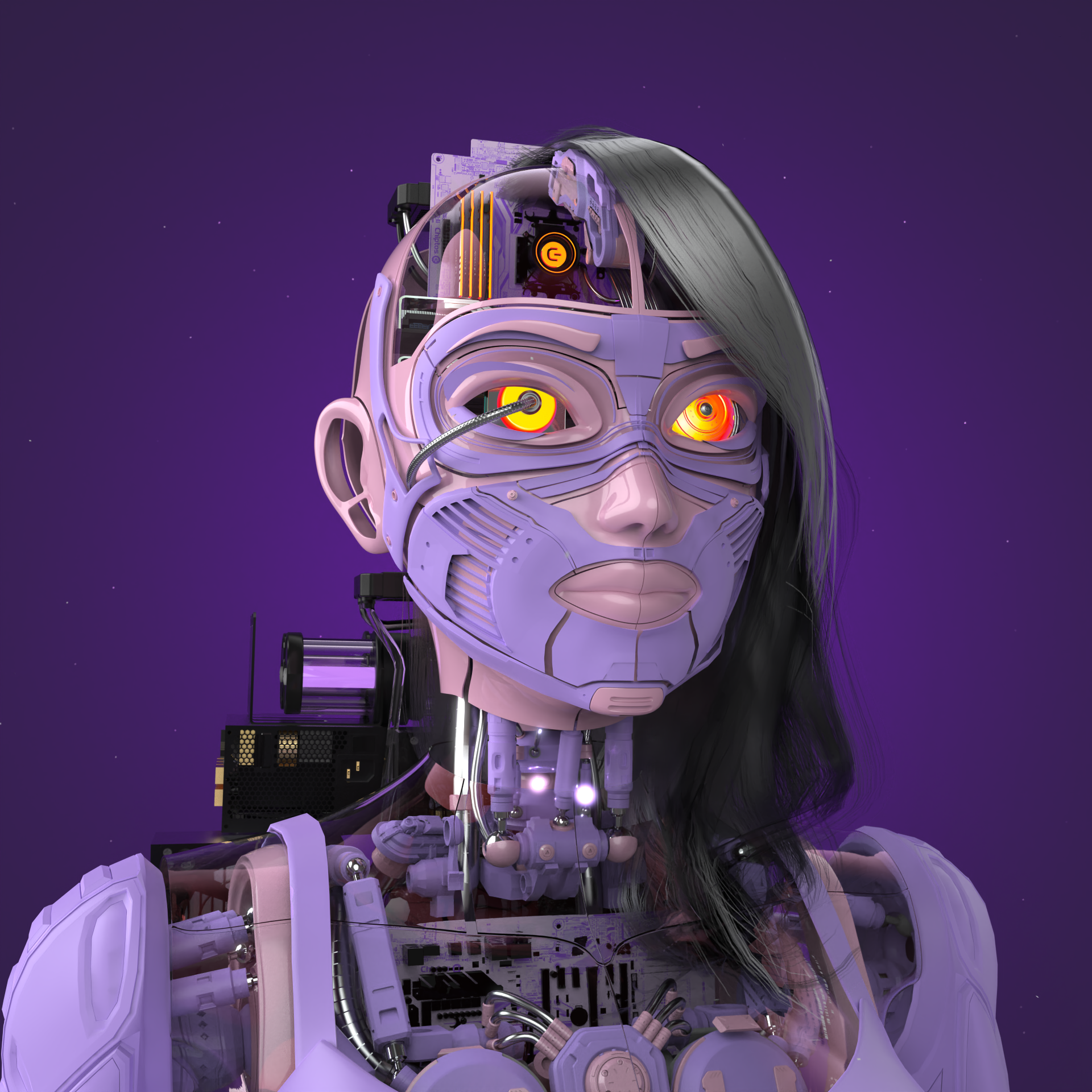 Chiptos X Mirai Robot Girl Woman Aesthetic Robot PFP Robot Profile ...