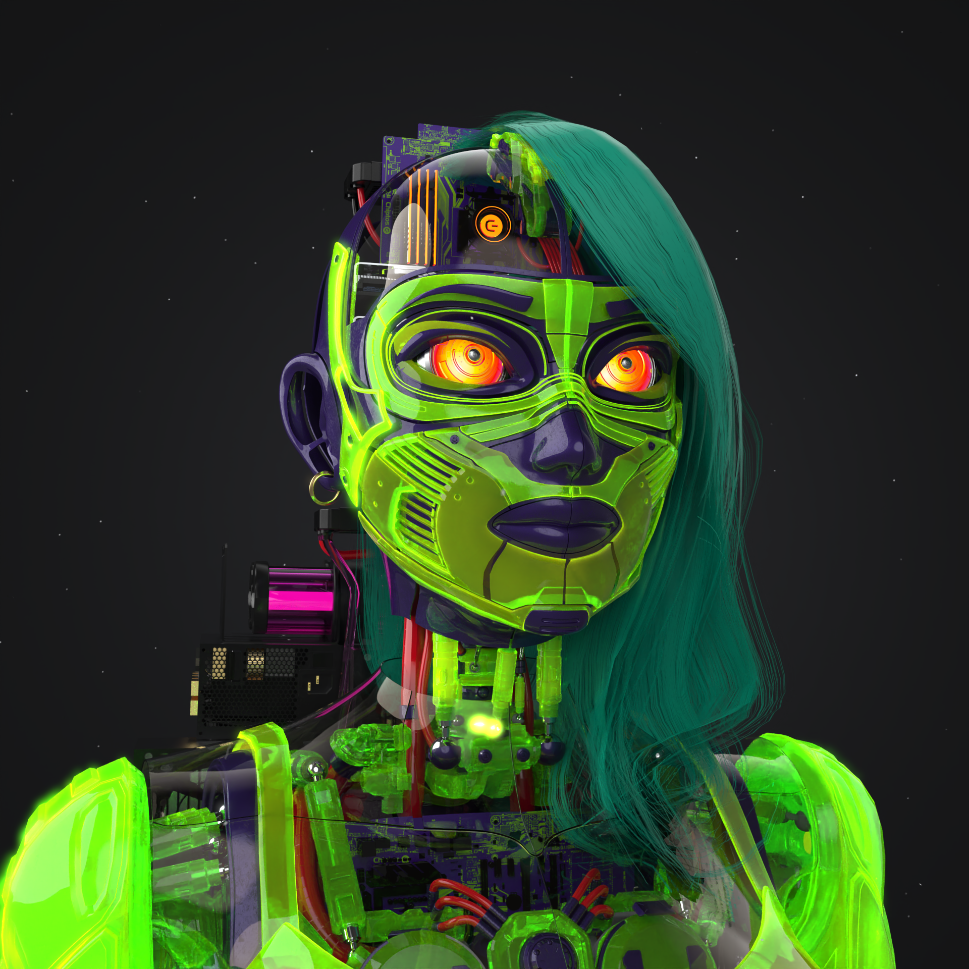 Chiptos X Mirai Robot Girl Woman Aesthetic Robot PFP Robot Profile ...