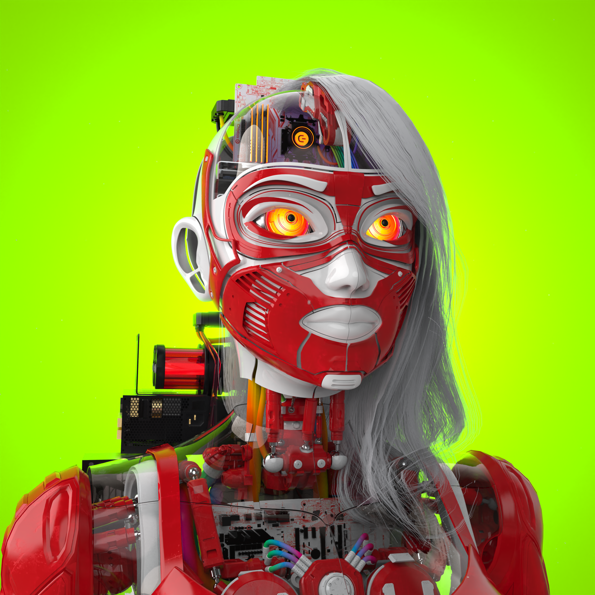 Chiptos X Mirai Robot Girl Woman Aesthetic Robot PFP Robot Profile ...