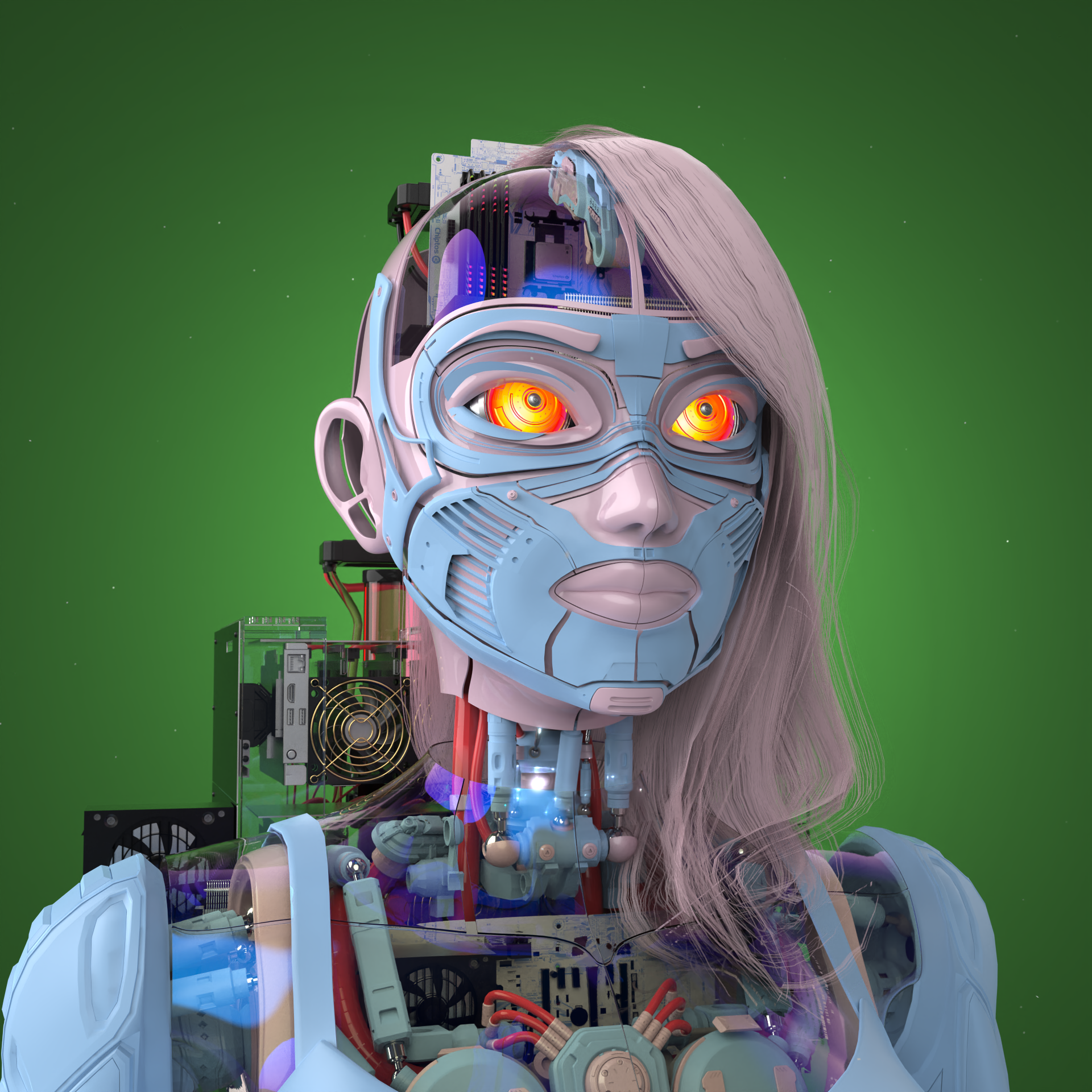 Chiptos X Mirai Robot Girl Woman Aesthetic Robot PFP Robot Profile ...