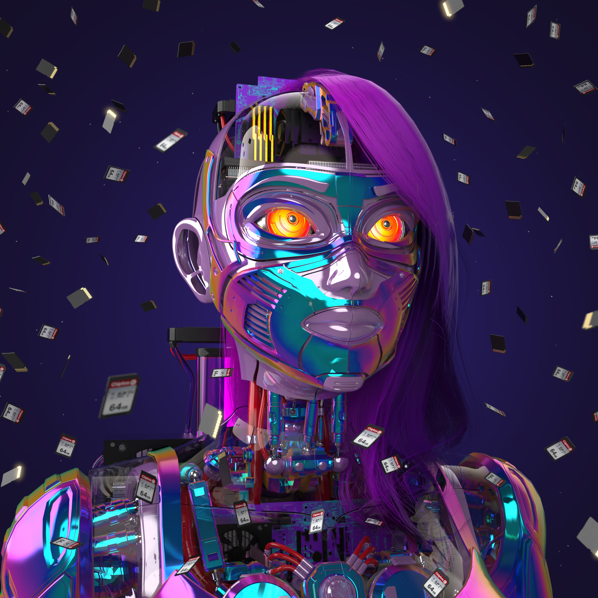 Chiptos X Mirai Robot Girl Woman Aesthetic Robot PFP Robot Profile ...