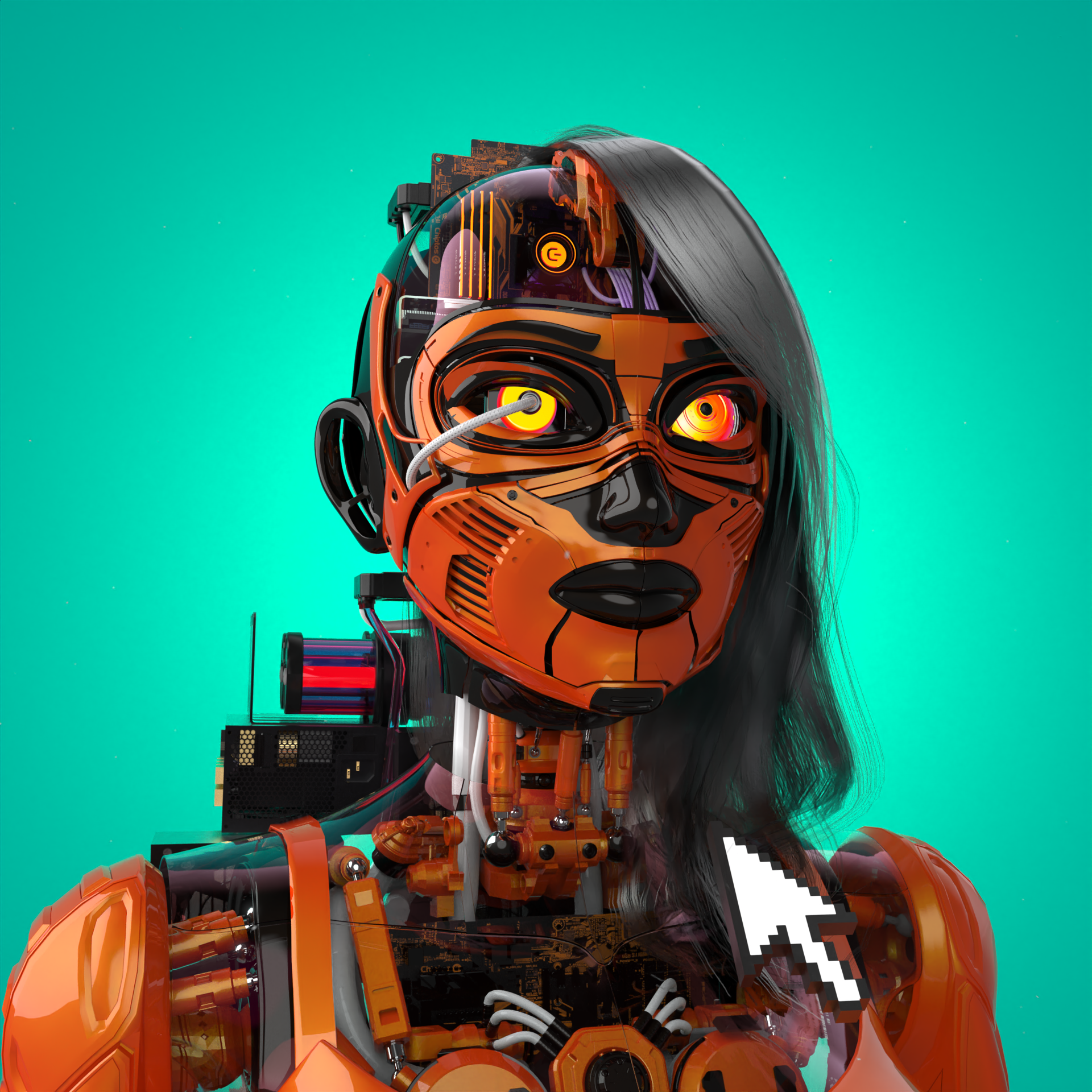 Chiptos X Mirai Robot Girl Woman Aesthetic Robot PFP Robot Profile ...
