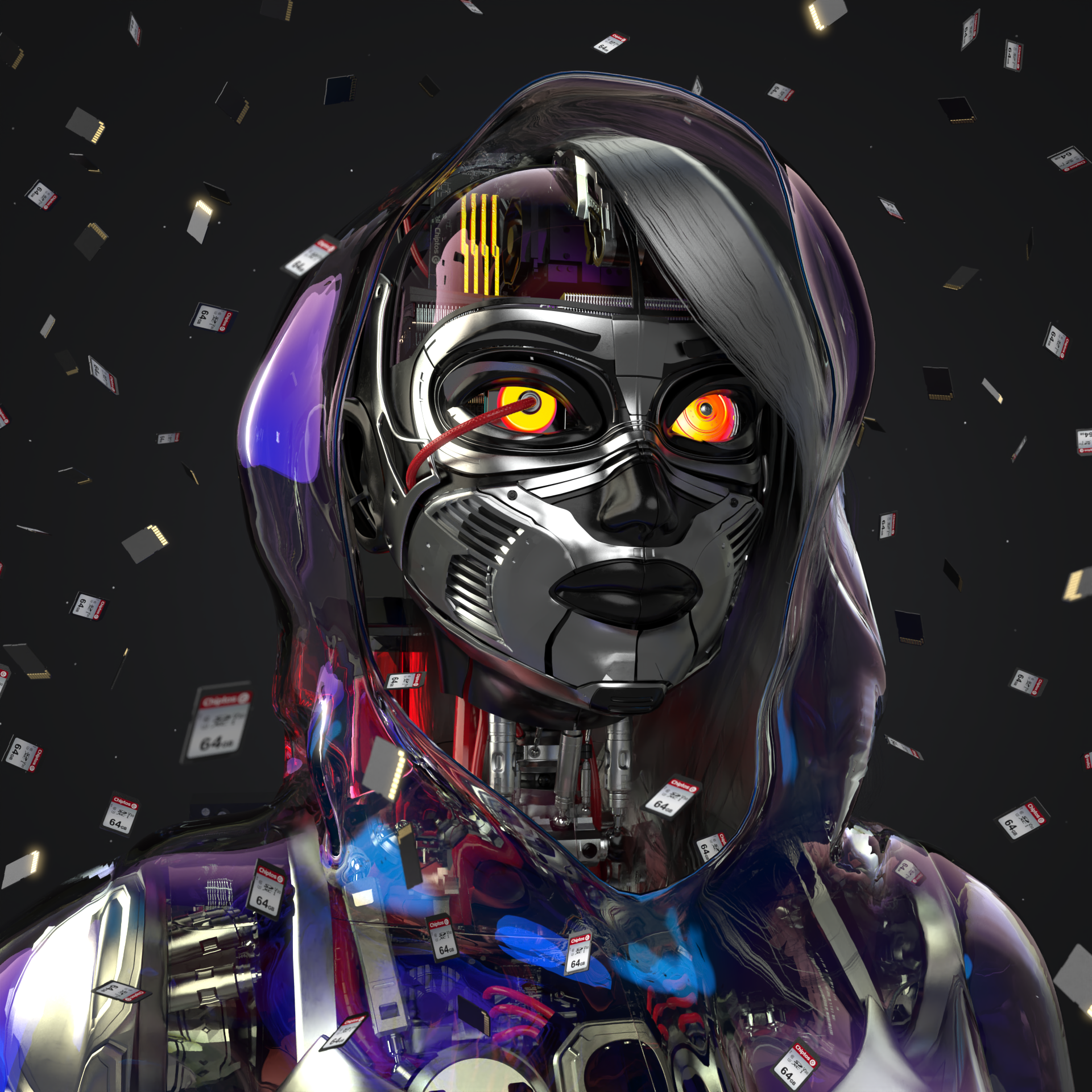 Chiptos X Mirai Robot Hoodie Girl Woman Aesthetic Robot PFP Robot ...
