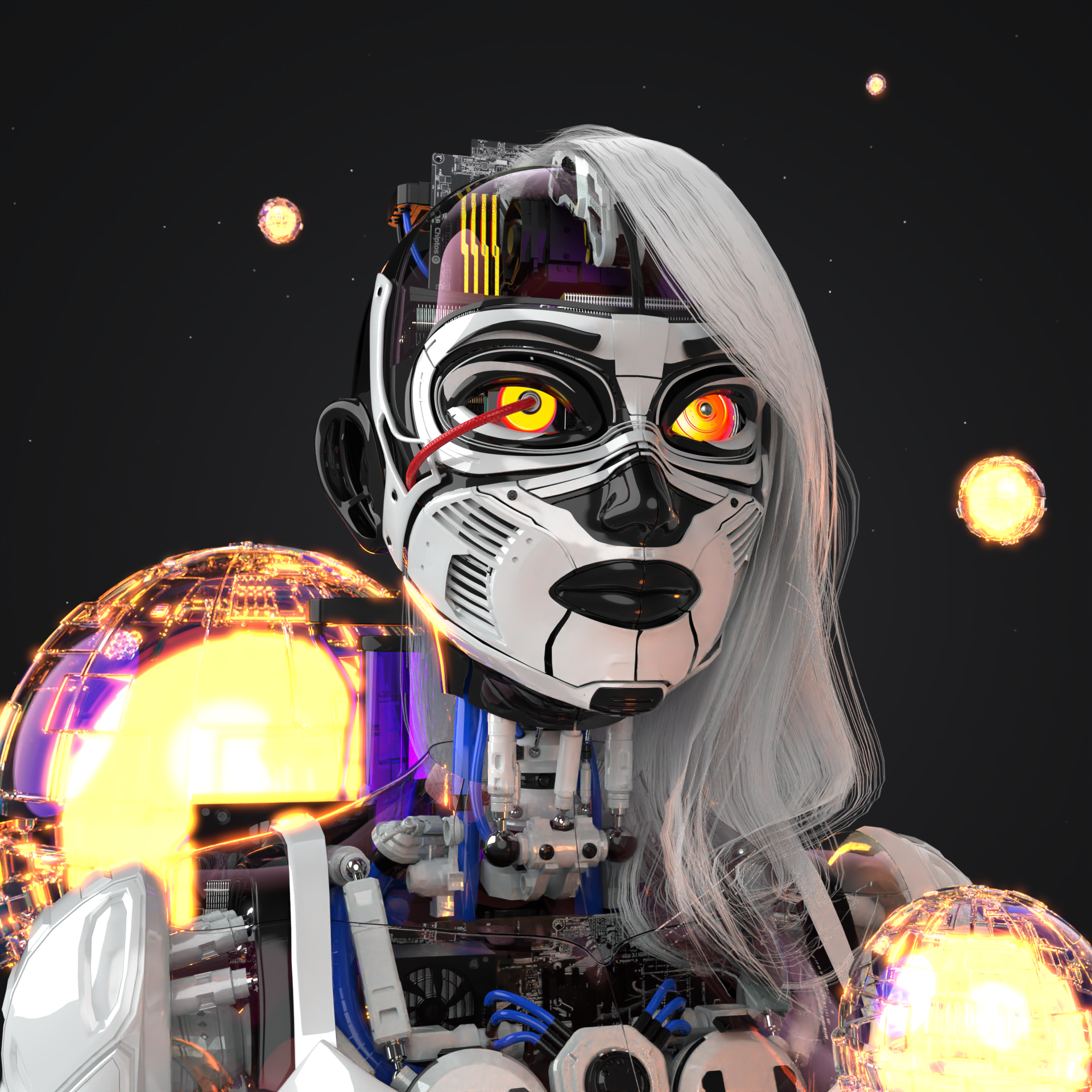 Chiptos X Mirai Robot Girl Woman Aesthetic Robot PFP Robot Profile ...