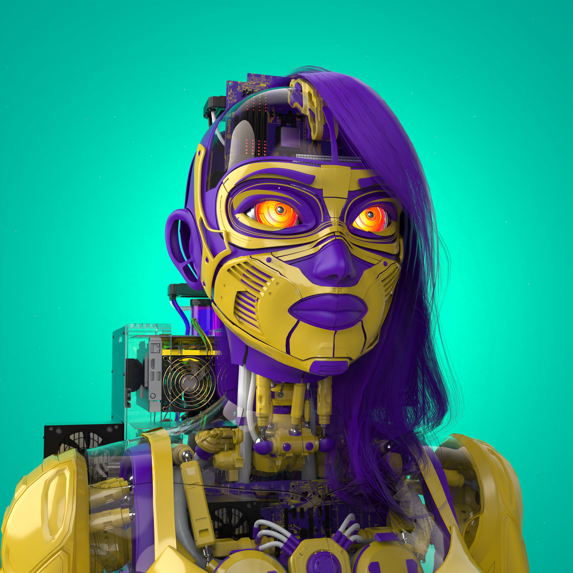 Chiptos X Mirai Robot Girl Woman Aesthetic Robot PFP Robot Profile ...