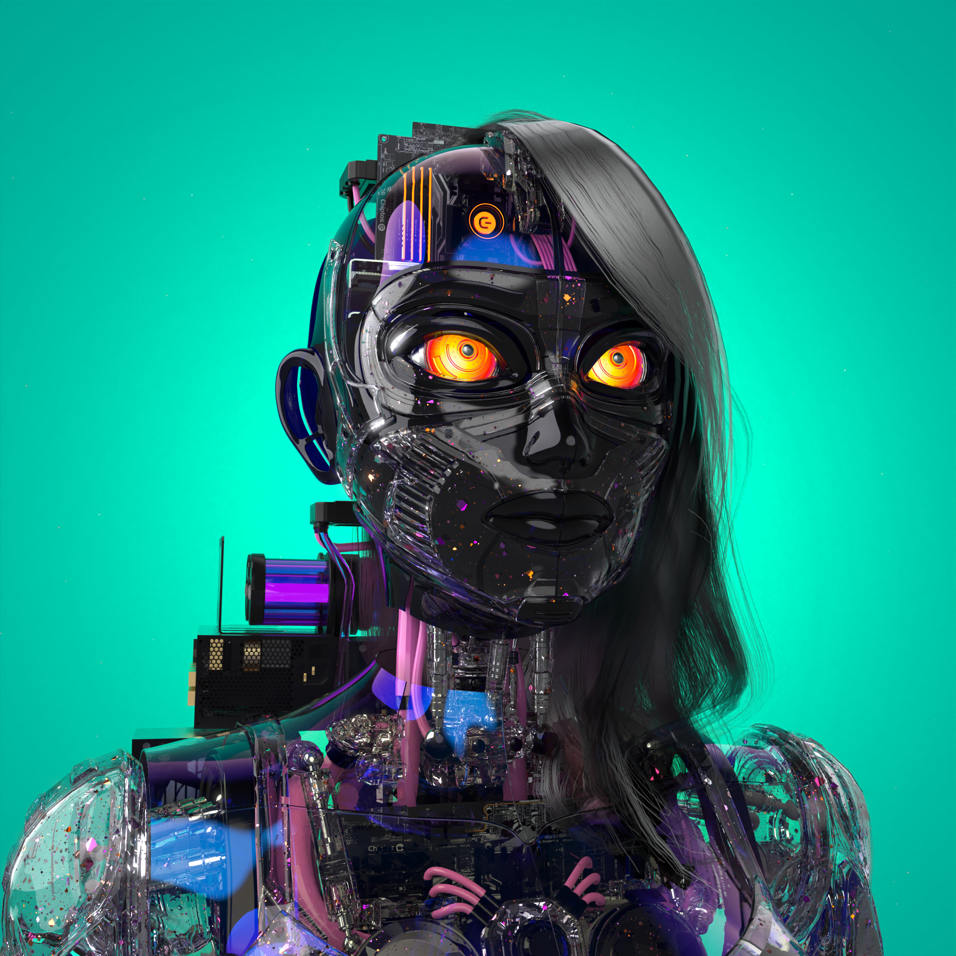 Chiptos X Mirai Robot Girl Woman Aesthetic Robot PFP Robot Profile ...