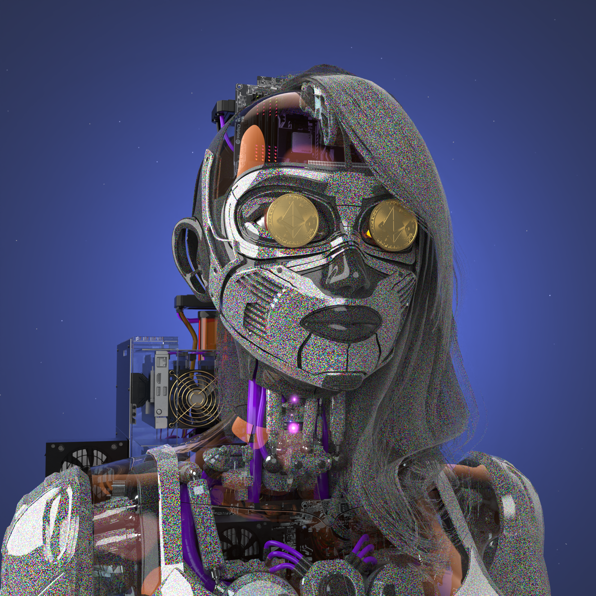 Chiptos X Mirai Robot Girl Woman Aesthetic Robot PFP Robot Profile ...