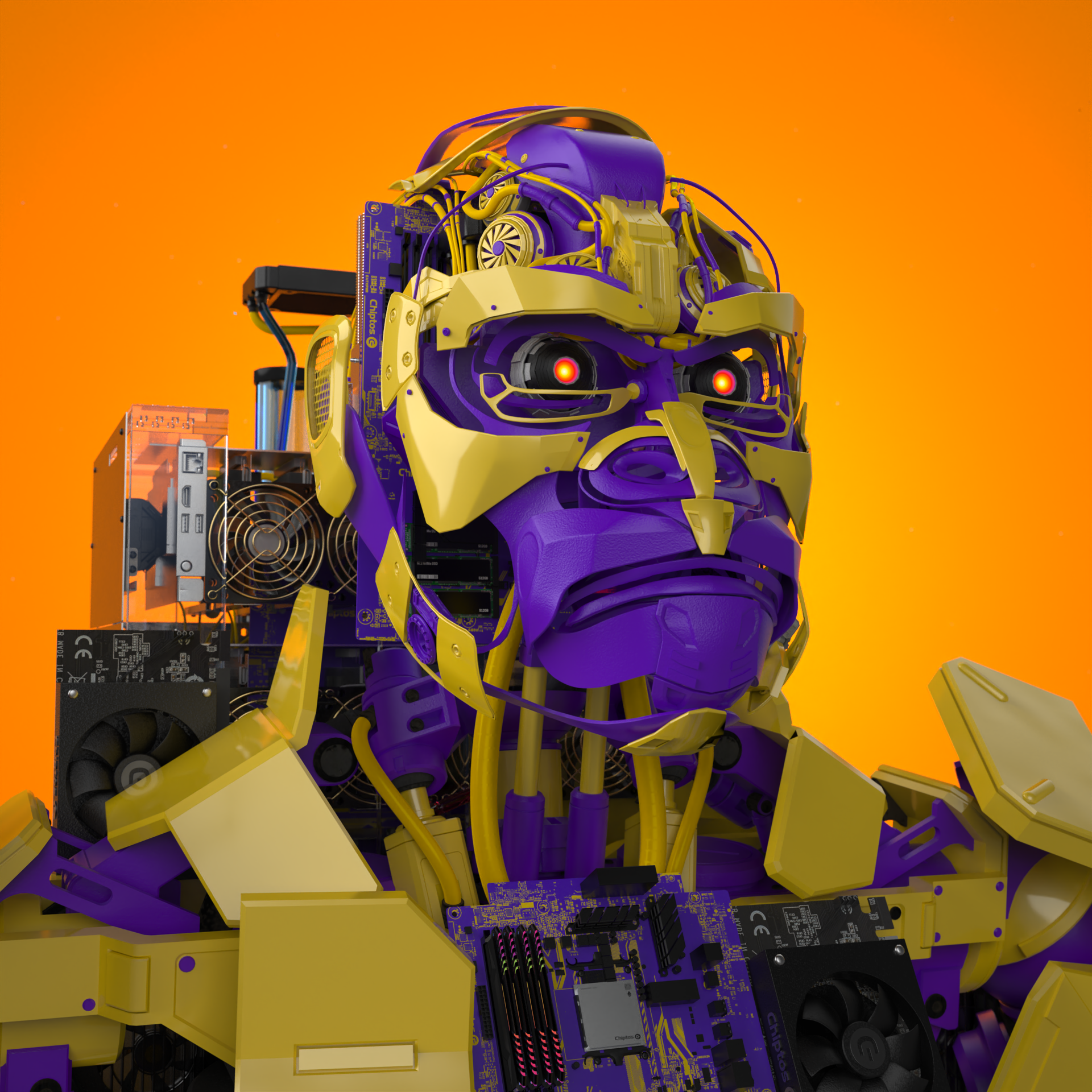 Chiptos X Kong Robot Gorilla Aesthetic Robot PFP Robot Profile Picture ...