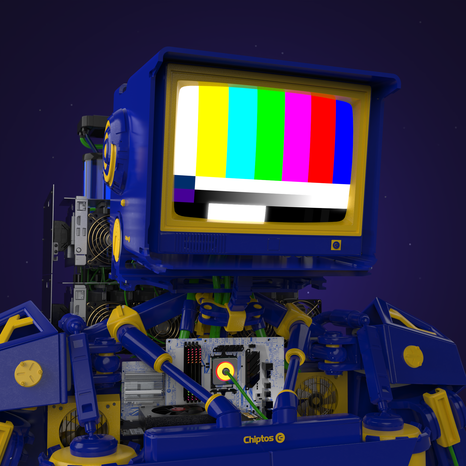 Chiptos X CRT Robot TV Head Monitor Aesthetic Robot PFP Robot Profile ...