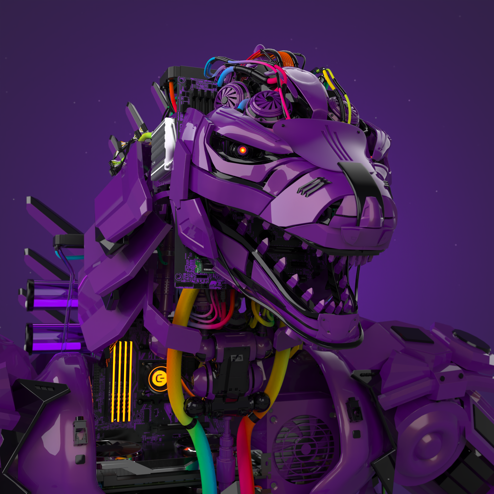 Chiptos X Zilla Robot Mechagodzilla Godzilla Aesthetic Robot PFP Robot ...
