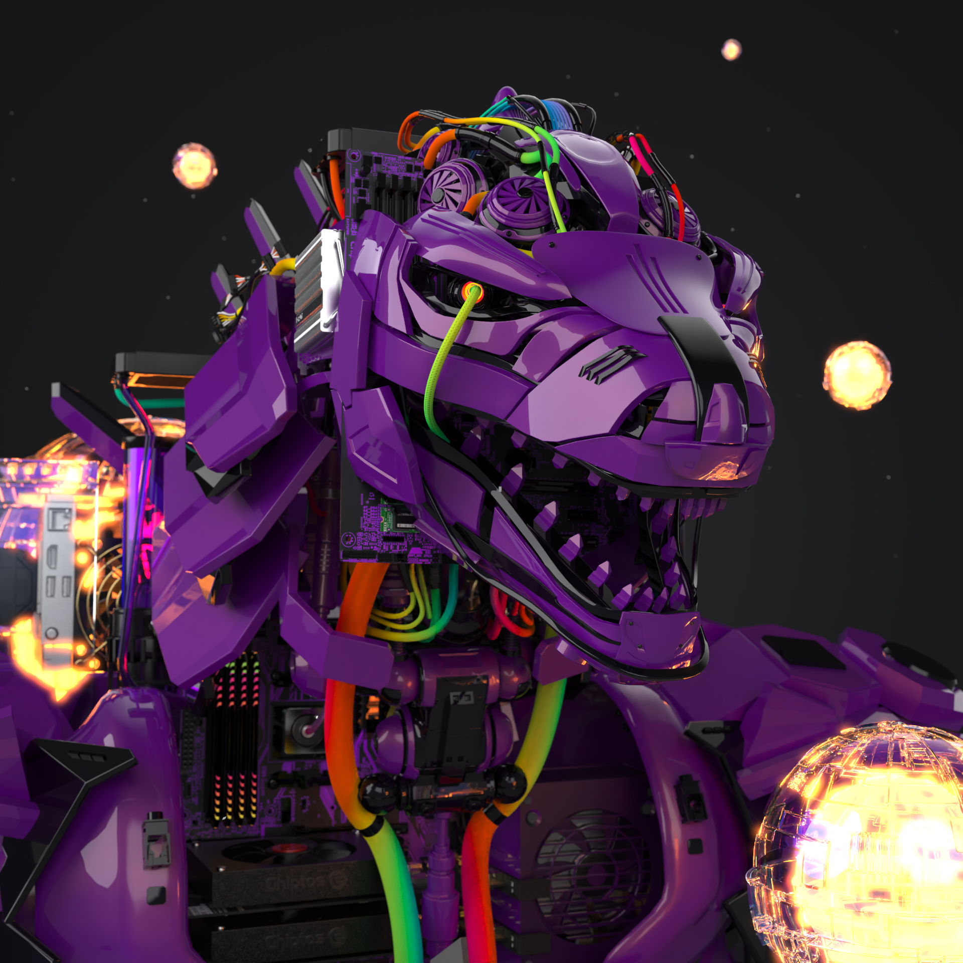 Chiptos X Zilla Robot Mechagodzilla Godzilla Aesthetic Robot PFP Robot ...