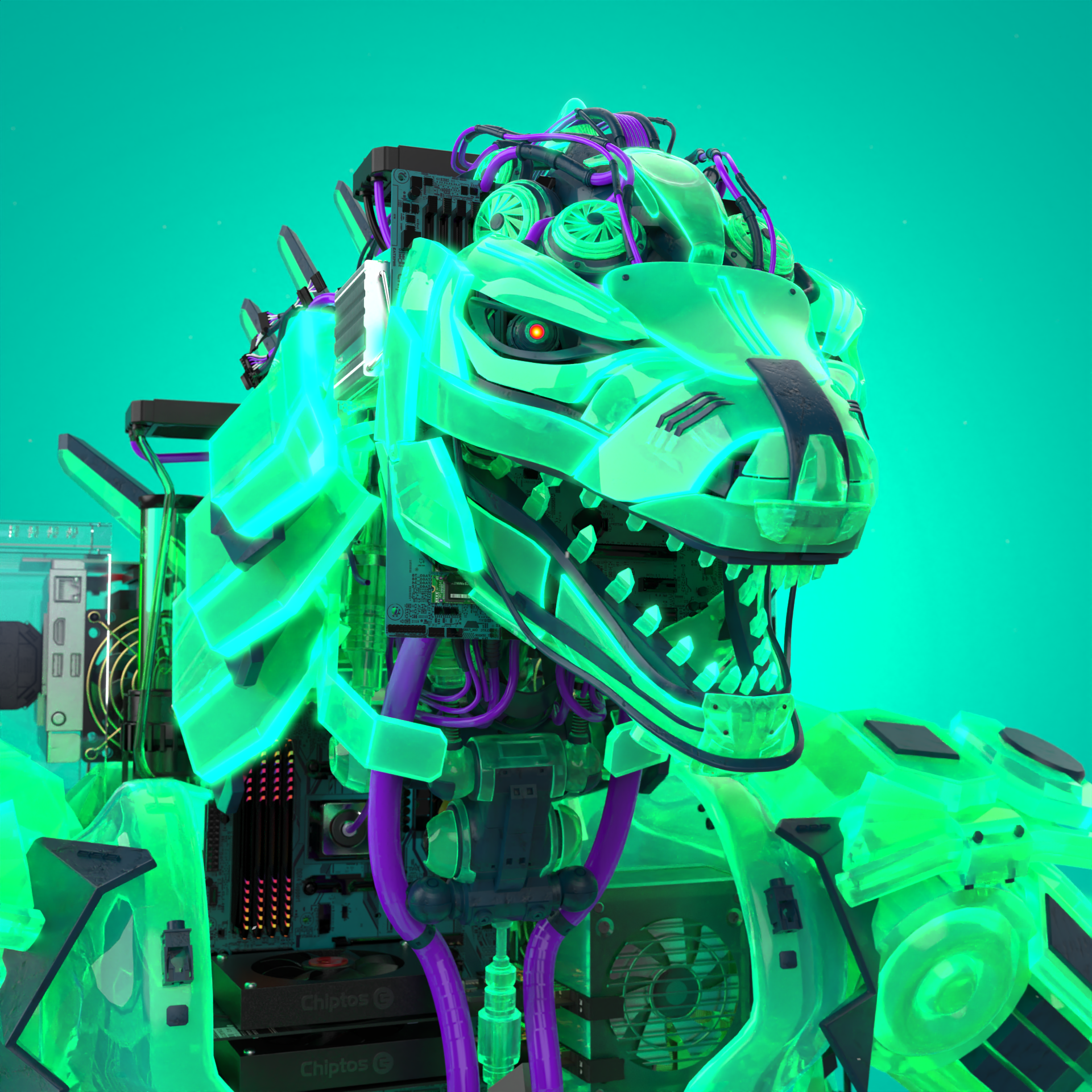 Chiptos X Zilla Robot Mechagodzilla Godzilla Aesthetic Robot PFP Robot ...