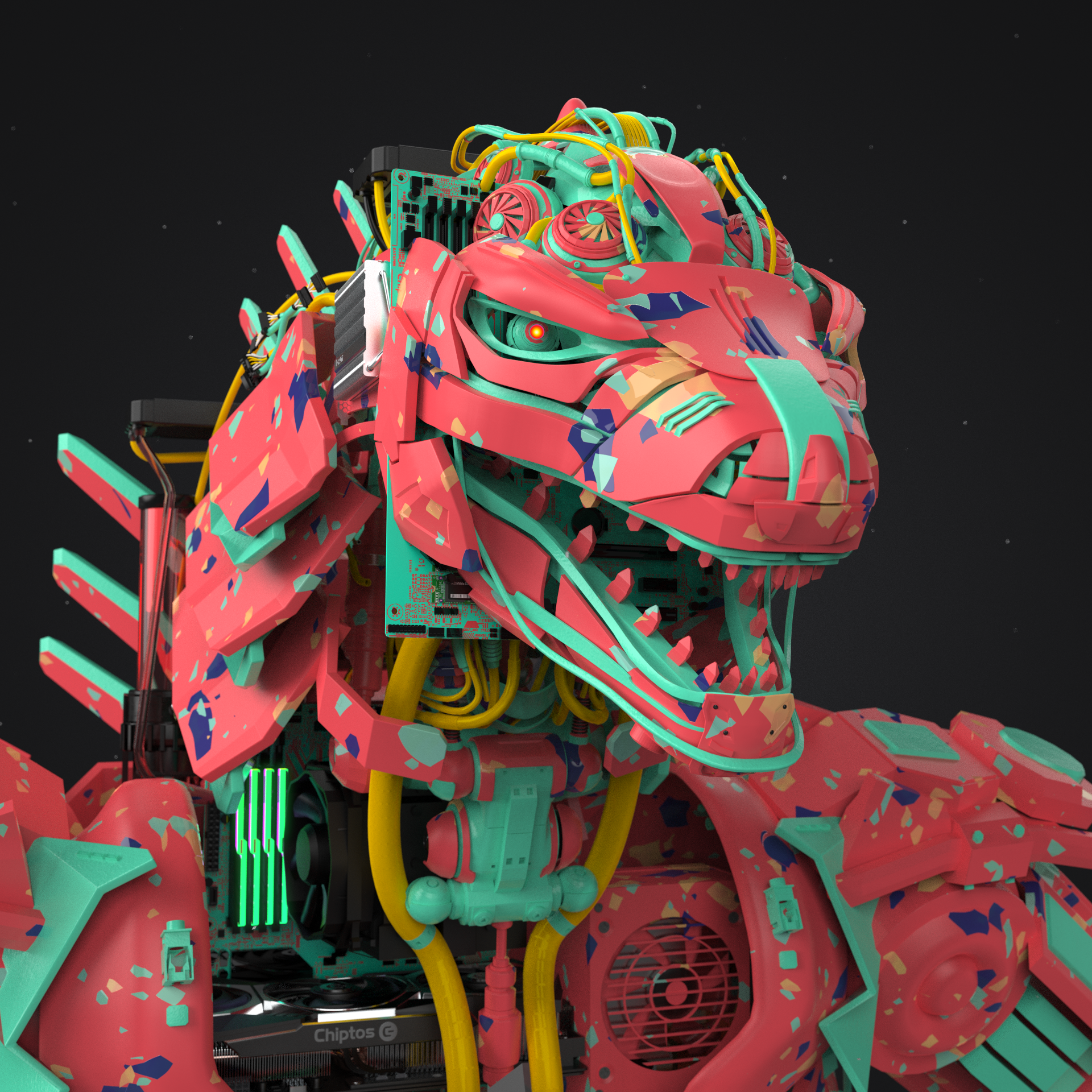 Chiptos X Zilla Robot Mechagodzilla Godzilla Aesthetic Robot PFP Robot ...