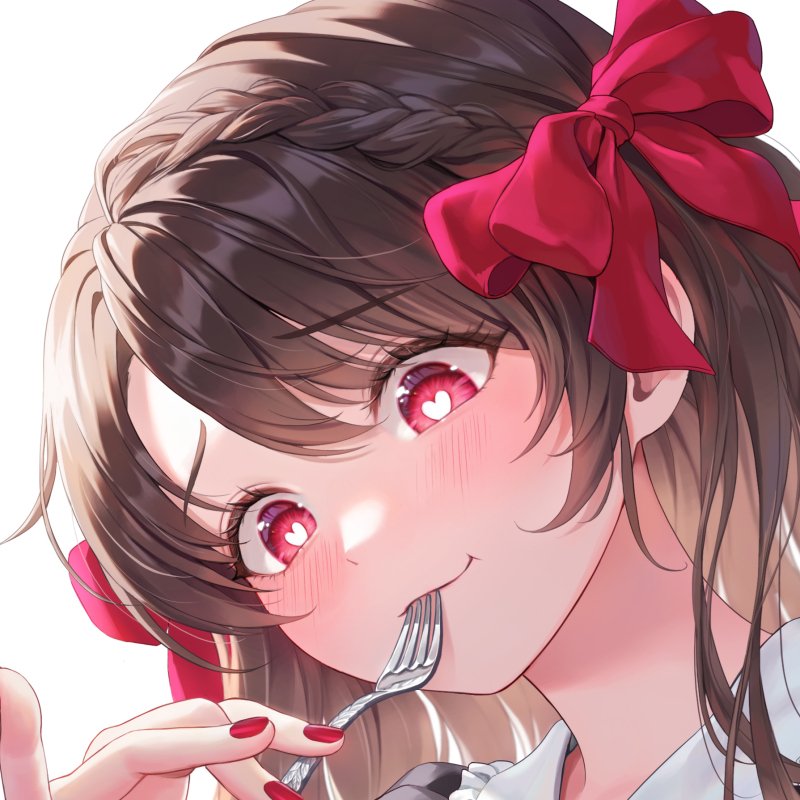 Charming Anime Girl Avatar with Heartfelt Gaze