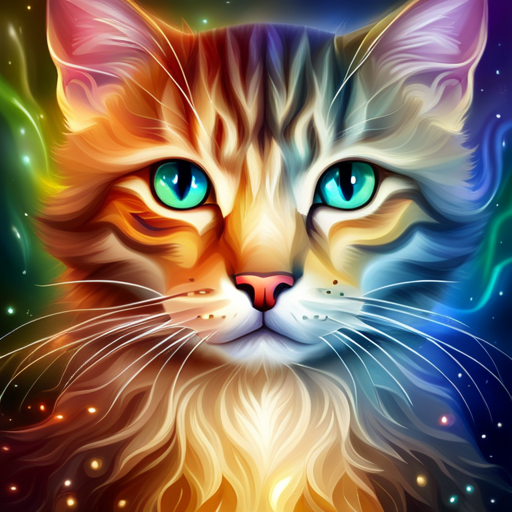 Rainbow Colored Cat by lonewolf6738