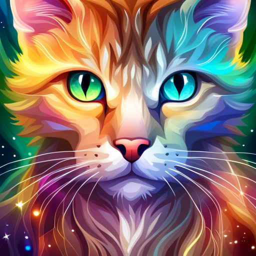 Rainbow Colored Cat by lonewolf6738