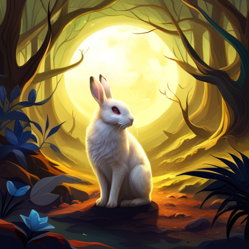 White Rabbit in the Forest by lonewolf6738