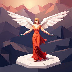 Low Poly Angel by lonewolf6738