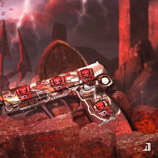 CS:GO Deadly Pistol Avatar – Red Skull Strike