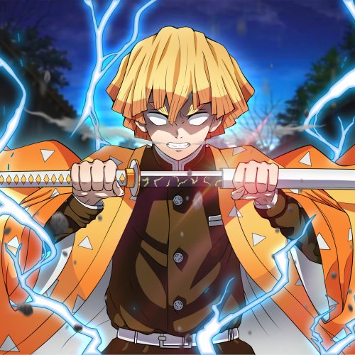 Hashira Lightning: Zenitsu’s Fierce Anime Avatar from Demon Slayer