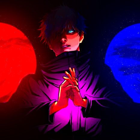 Satoru Gojo Mystic Aura – Jujutsu Kaisen Anime Avatar Vibe