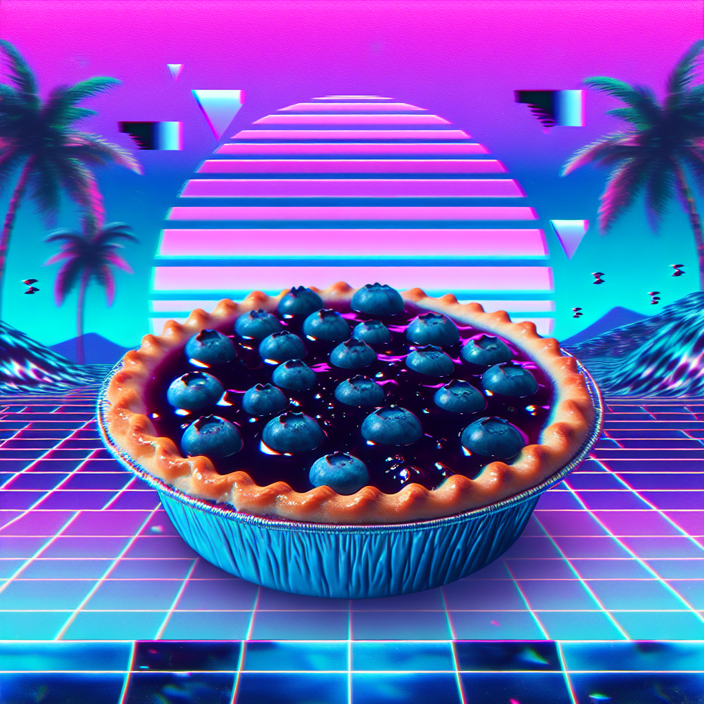 Retro Blueberry Pie Avatar by QuantumCurator