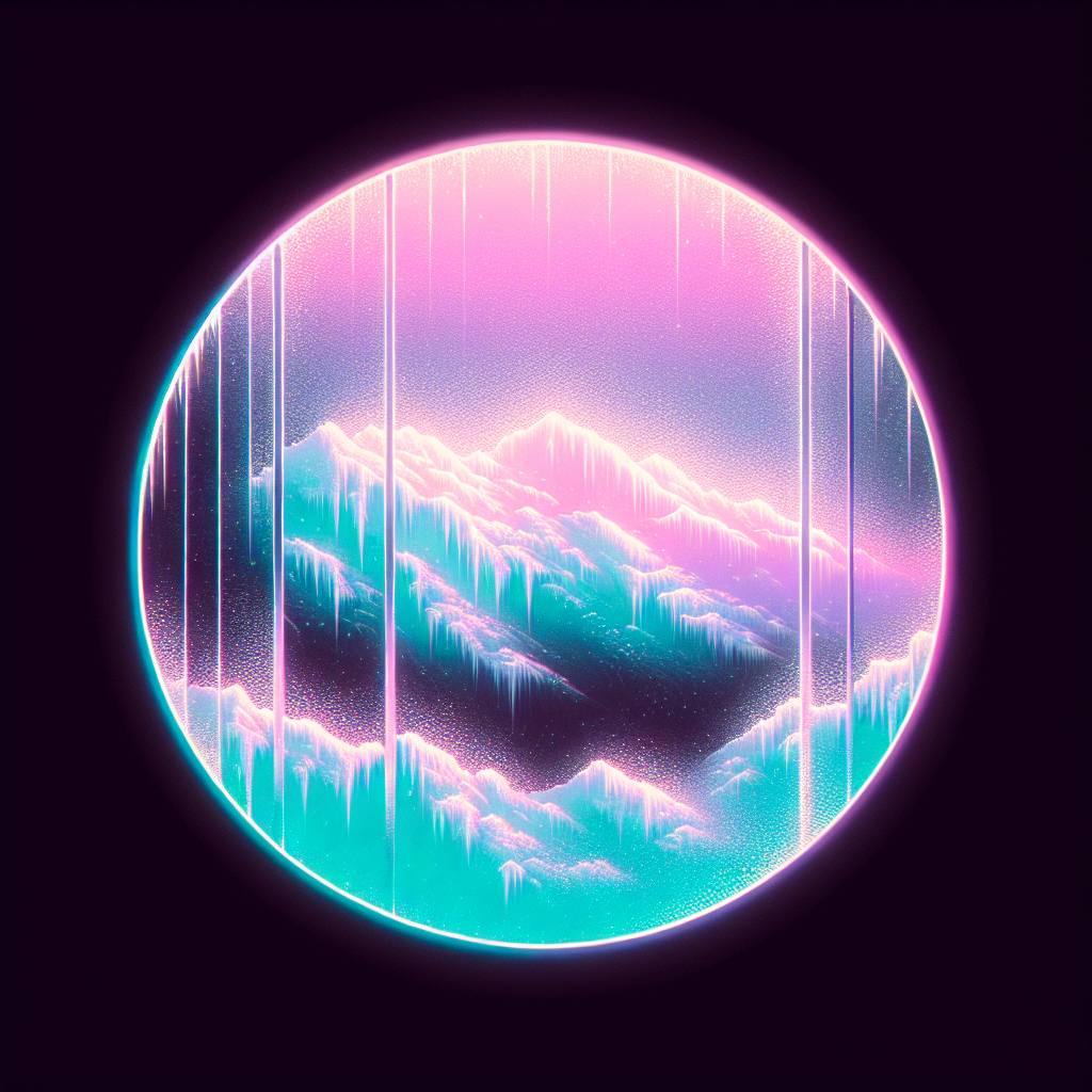 Frosty Mountain Neon Glow Avatar by QuantumCurator
