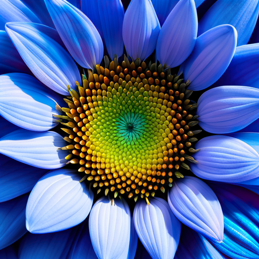 Artistic Close-up of a Blue Sunflower by lonewolf6738