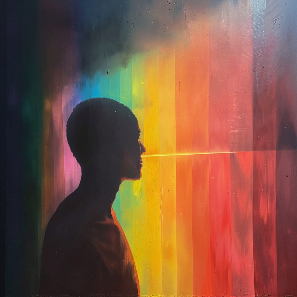 Color Spectrum Silhouette Choose Your Vibrant Avatar Today! by robokoboto