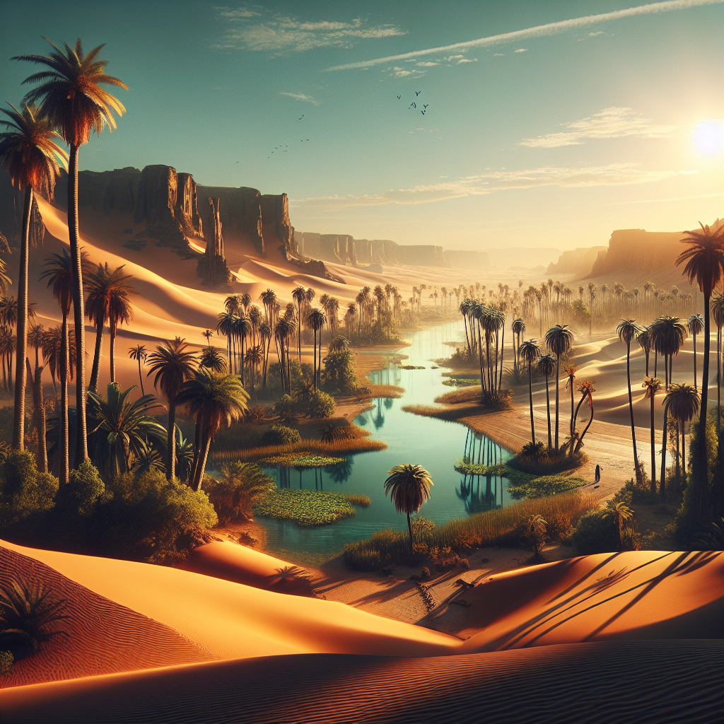 Serene Desert Oasis Avatar by QuantumCurator
