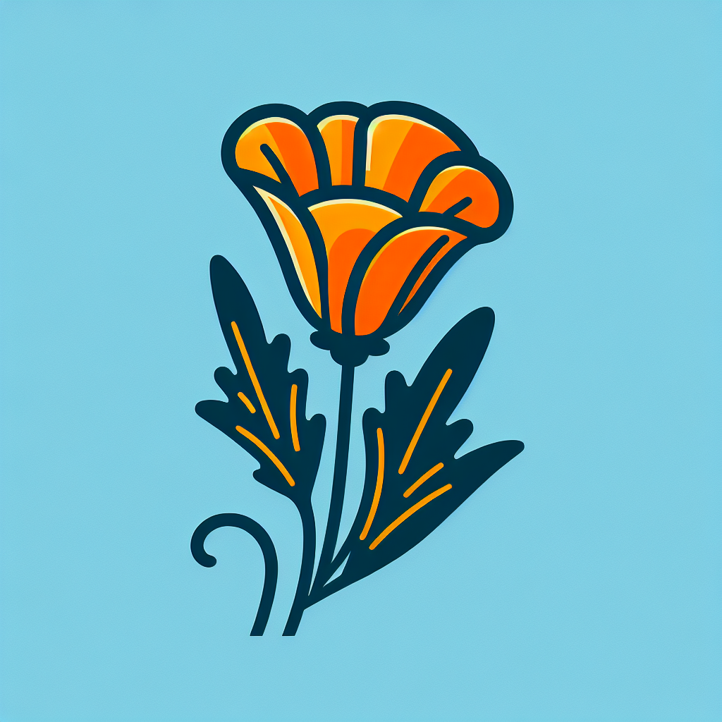 Vibrant California Poppy Avatar by QuantumCurator