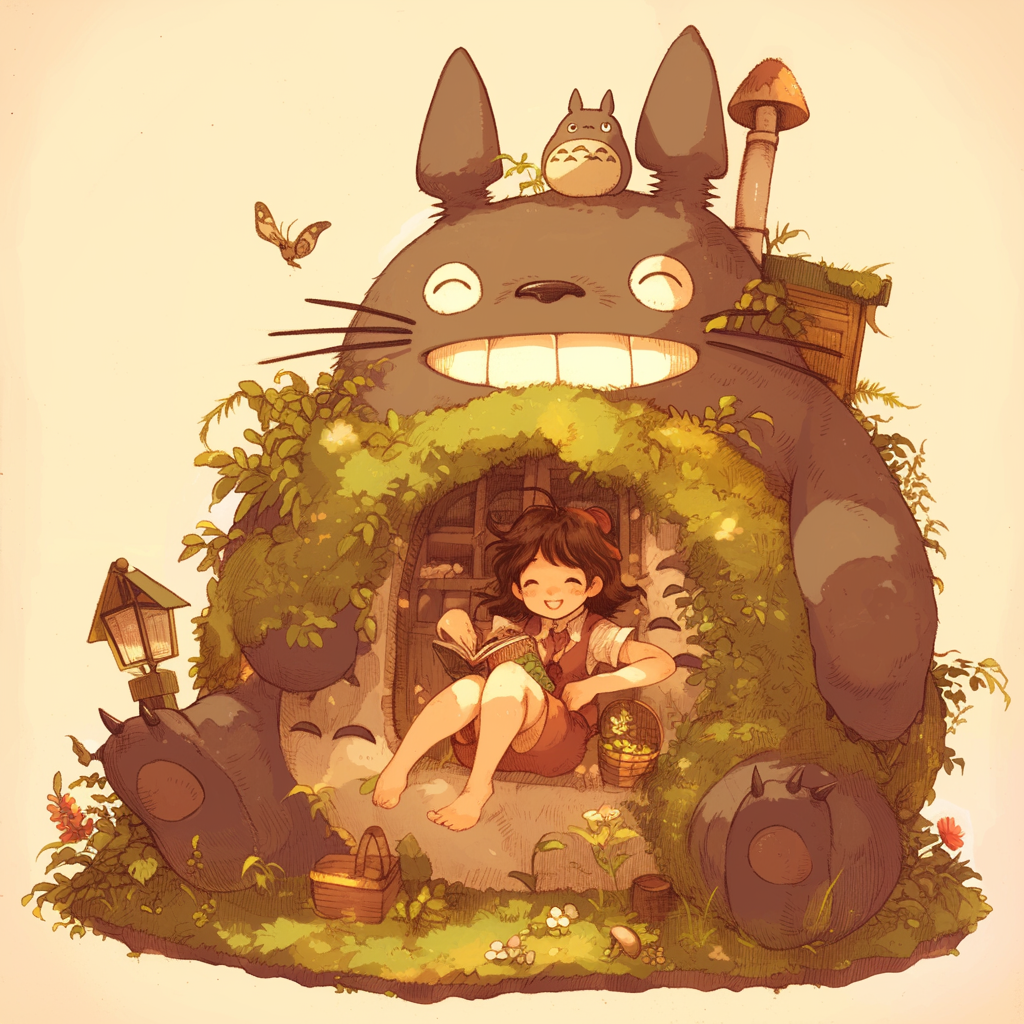 Totoro and Friend Anime Avatar Image by robokoboto