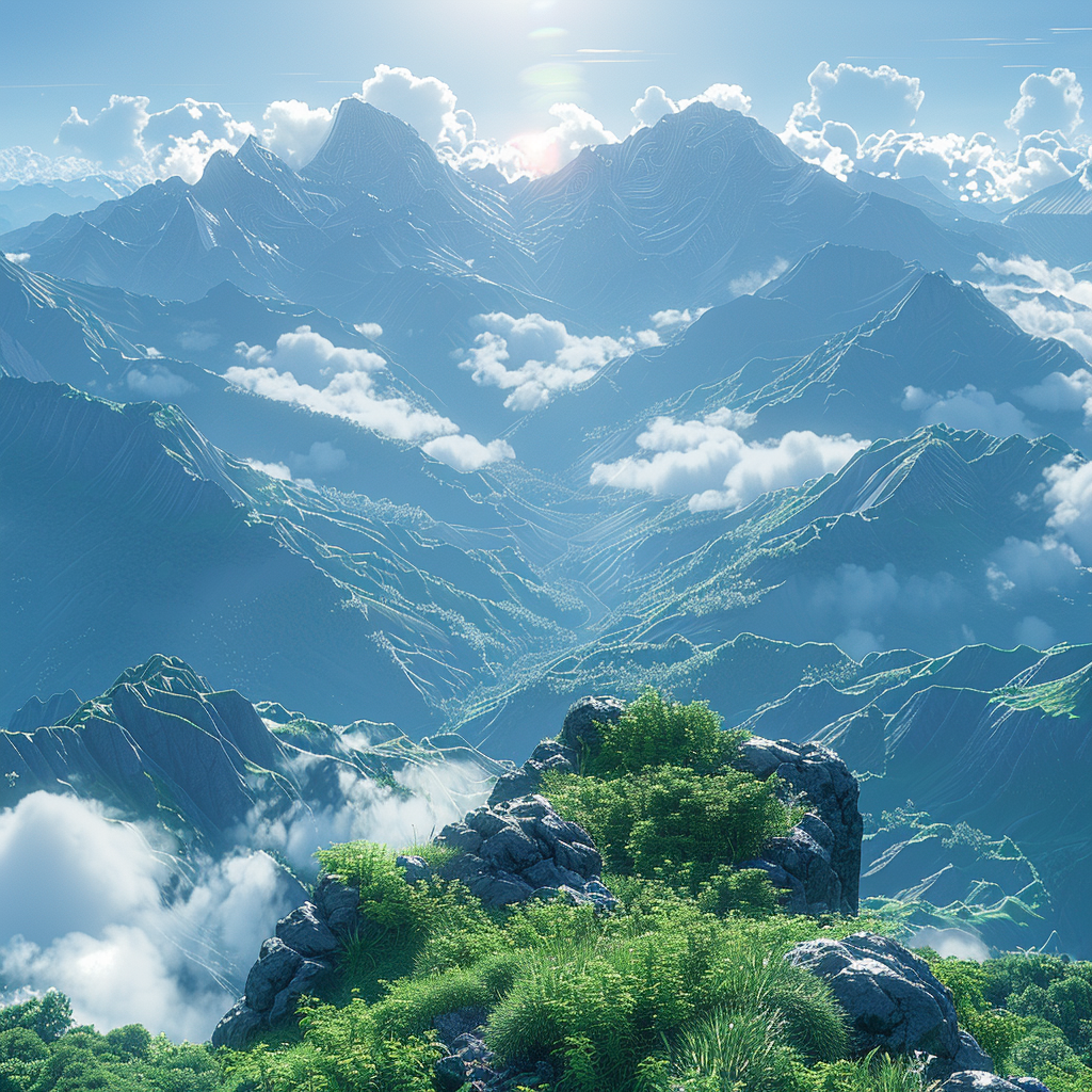 Sunny Mountain Vista Avatar by BlueTechWizard
