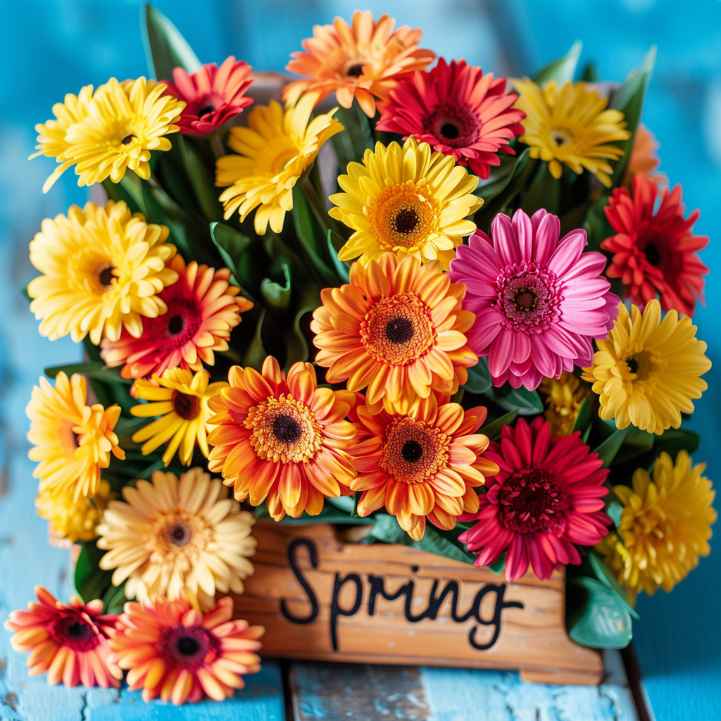 Spring Flower Burst - Colorful Daisy Avatars by BlueTechWizard