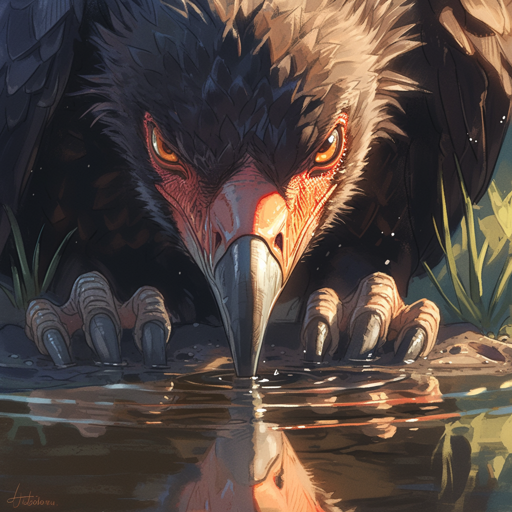 Majestic Vulture Avatar Illustration by CelestialCanvas
