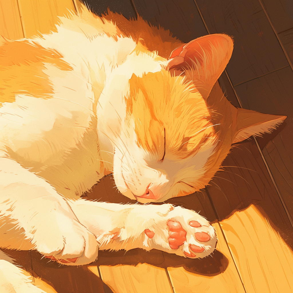 Peaceful Ginger Cat Avatar by CelestialCanvas
