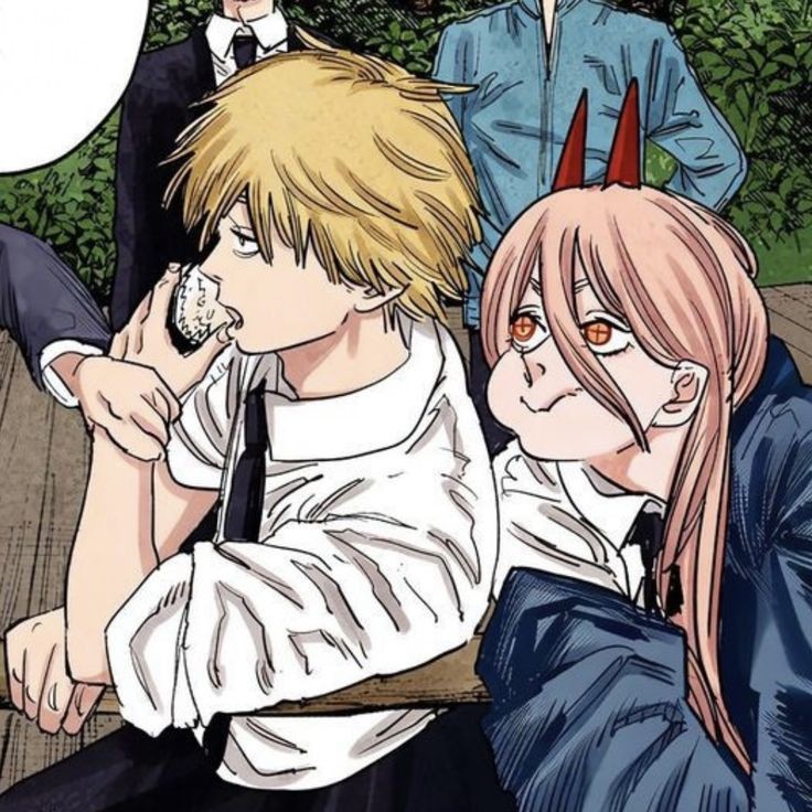 Chainsaw Man Anime Avatars: Denji and Power PFP
